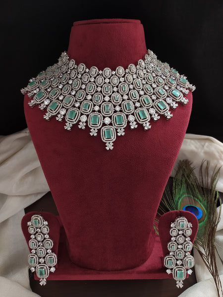 Mint green bridal jewellery store