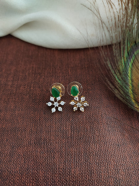 Nakshatra Design Zircon Long Haram Set | Diamond Finish | Green, Ruby ...